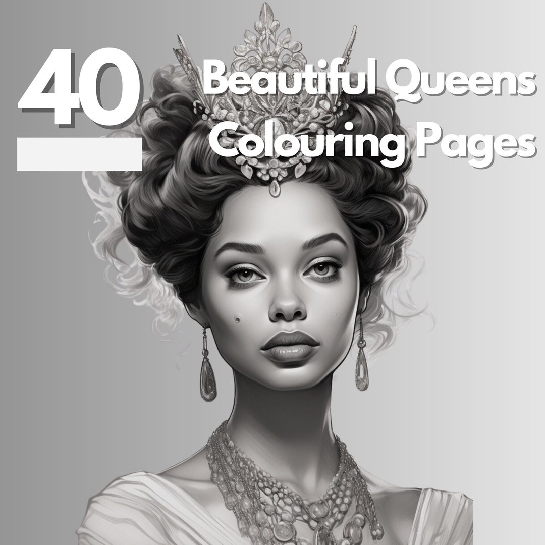 40 Beautiful Queens Inspirations Fashion Beauty Sketchbook - Etsy