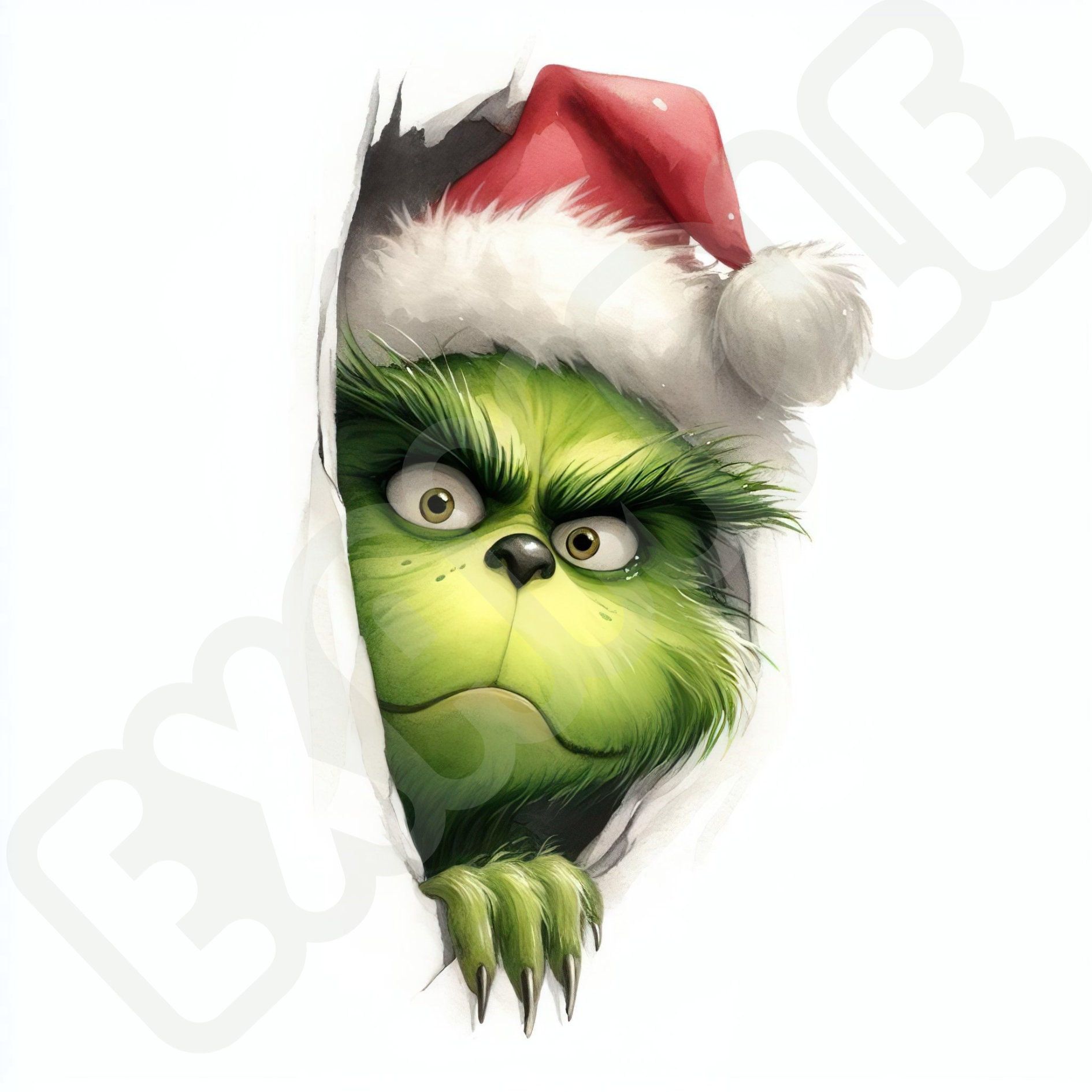 Grinch Dressed as Santa - Grinch PNG - Grinch Sublimation - Christmas ...