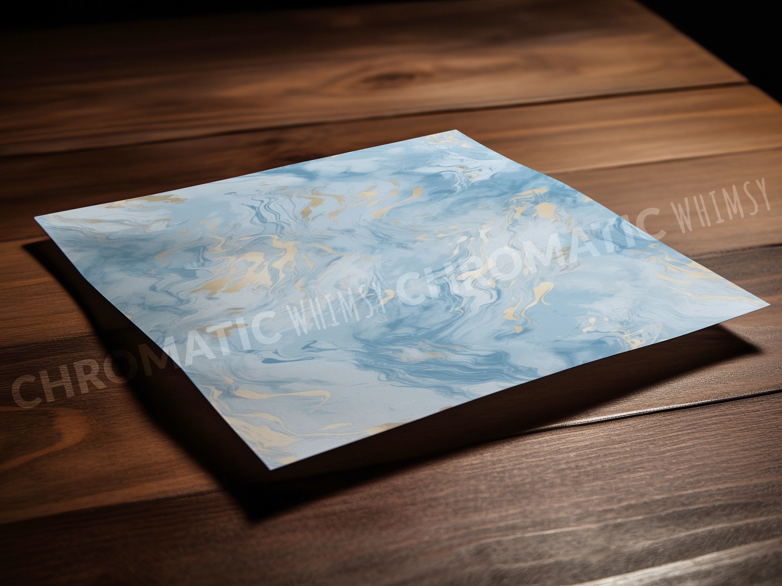 Blue and Gold Marble Seamless Digital Paper - Repeat Pattern and ...