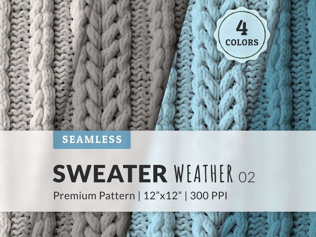 Winter Knit Sweater Texture Seamless Digital Paper - Repeat Pattern in ...