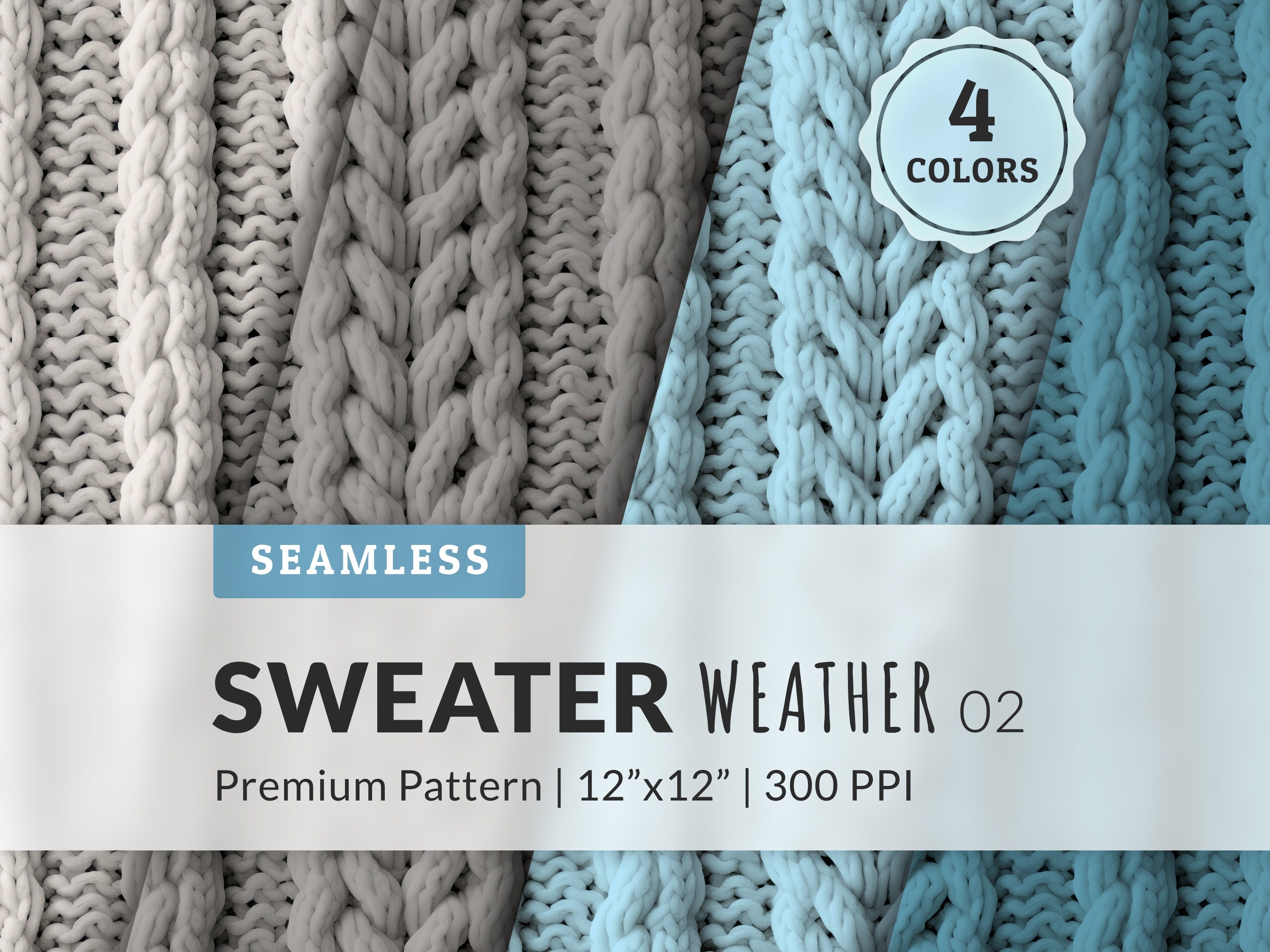 Winter Knit Sweater Texture Seamless Digital Paper - Repeat Pattern in ...