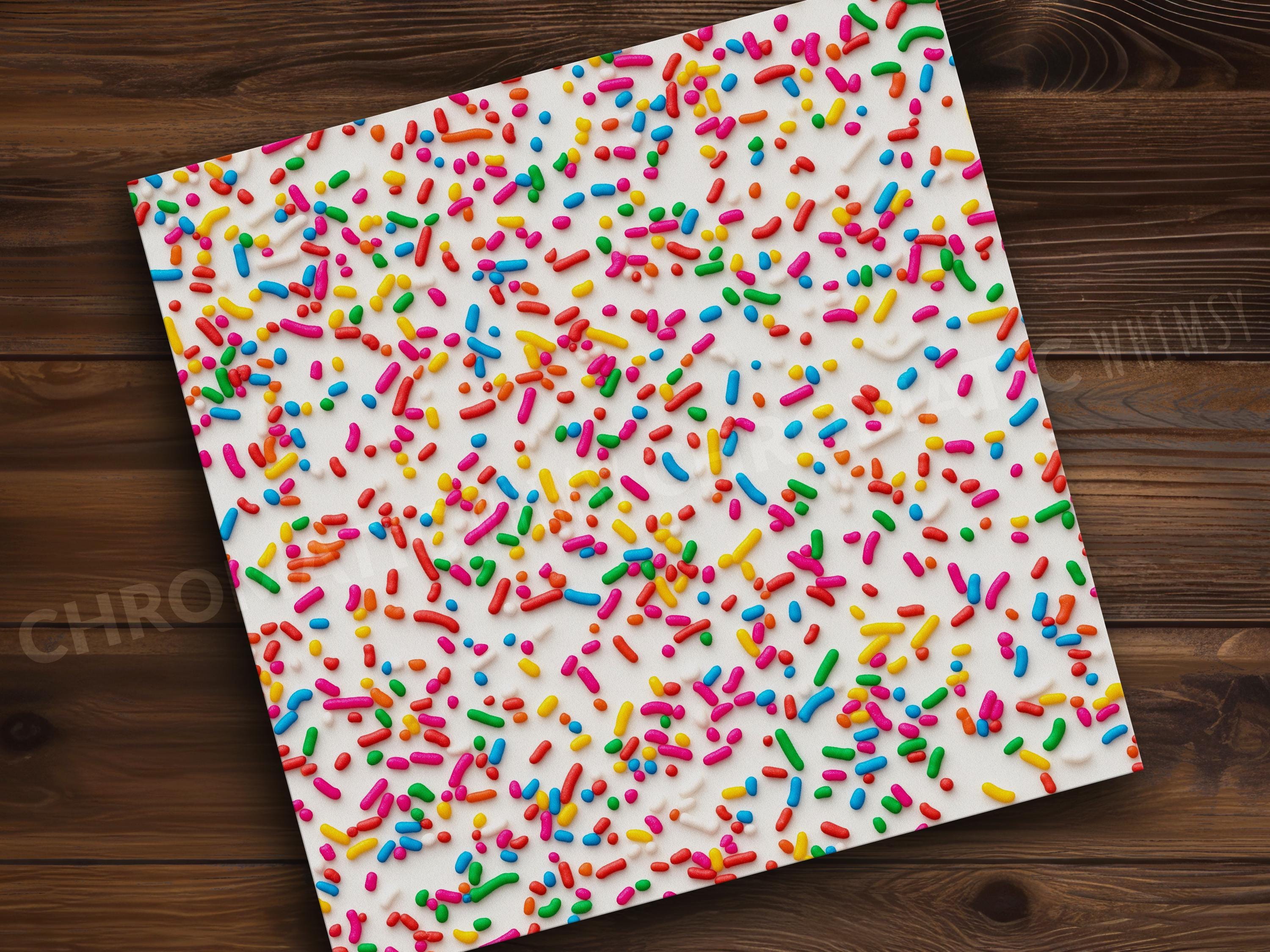 Rainbow Sprinkle Seamless Digital Paper - Realistic Repeat Pattern for ...