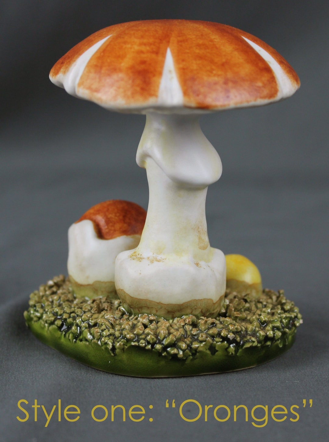 Vintage Ceramic Mushroom Oronges amanita Caesarea Guillot, France ...