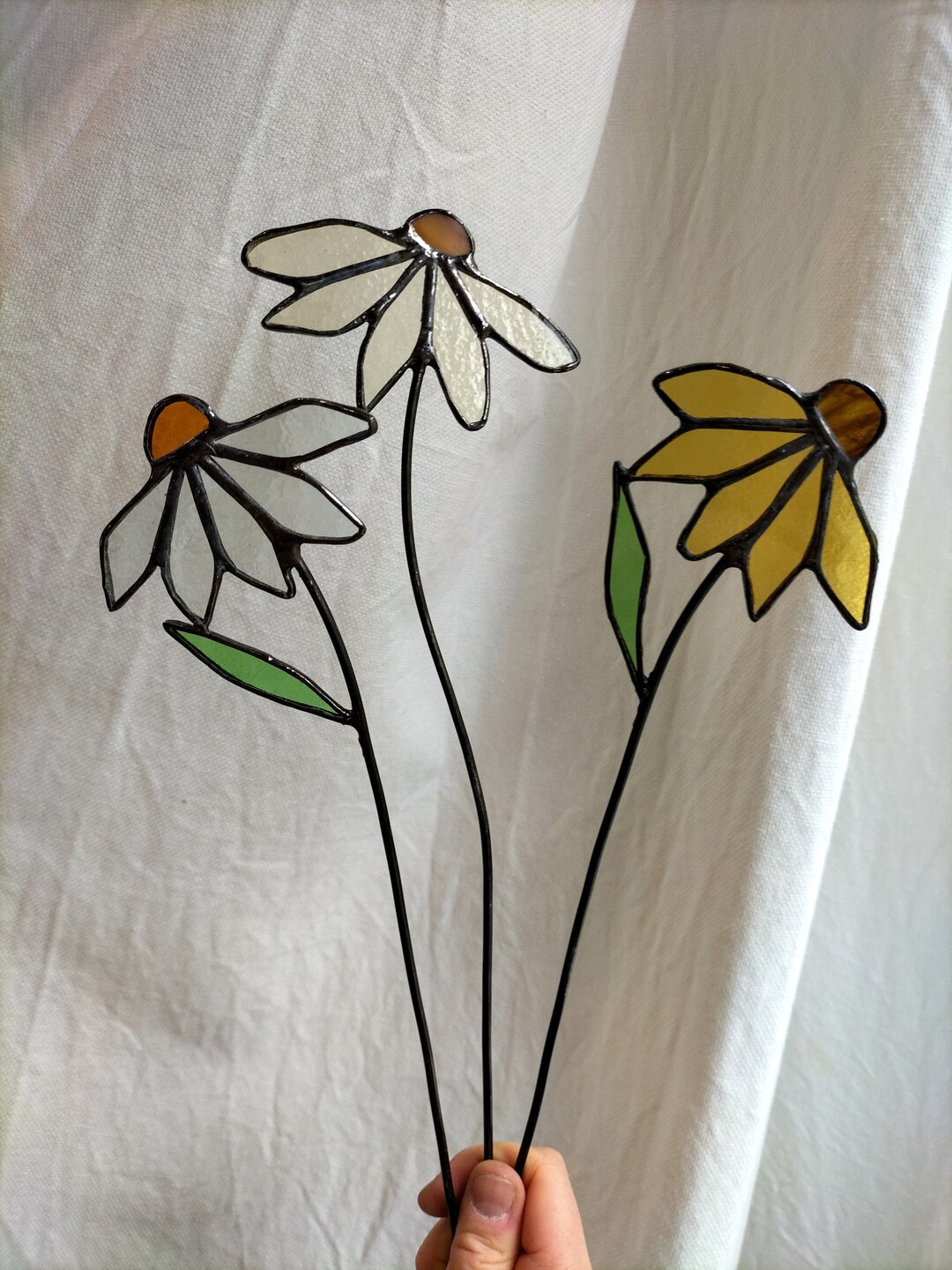 Stained Glass Daisy Stem - Etsy