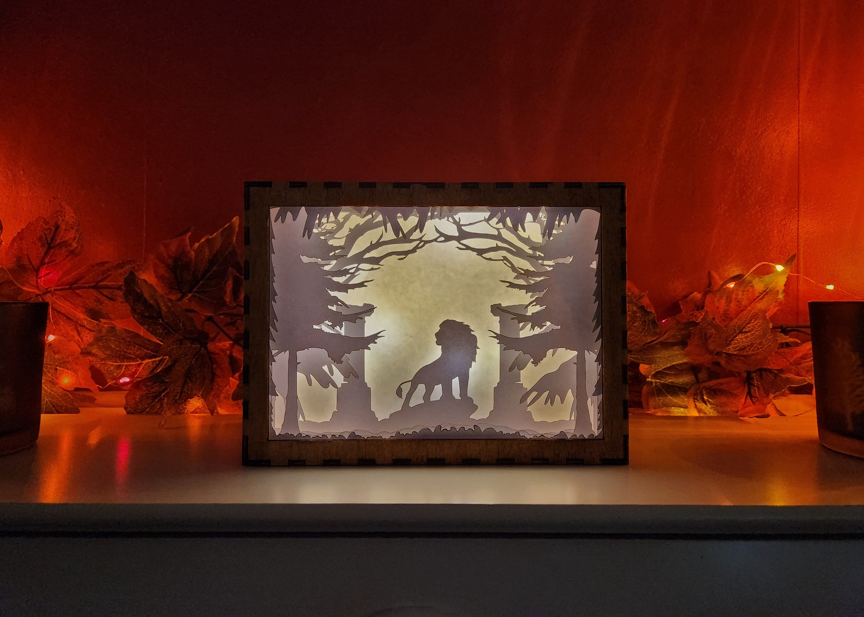 Handcrafted Narnia Shadow Box Light - Majestic Aslan's Realm Scene - Etsy
