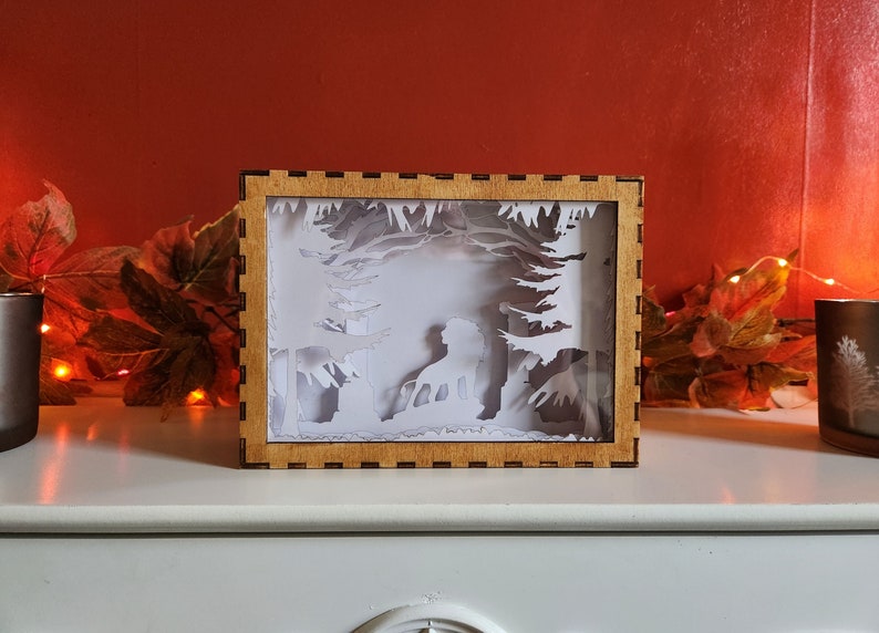 Handcrafted Narnia Shadow Box Light - Majestic Aslan's Realm Scene - Etsy