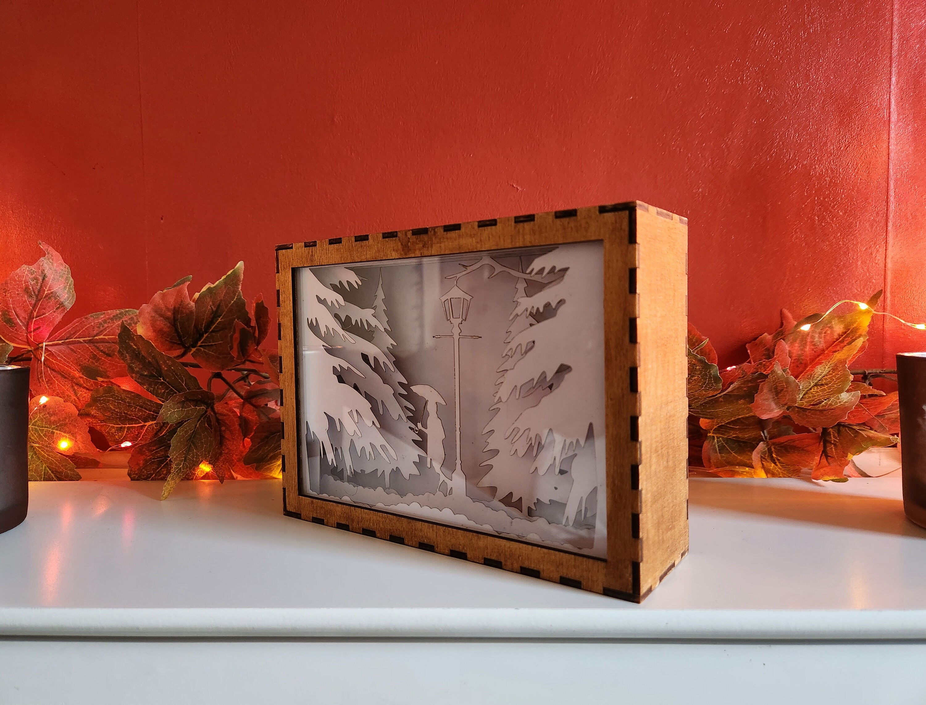 Handcrafted Narnia Shadow Box Light - Mr. Tumnus - Etsy