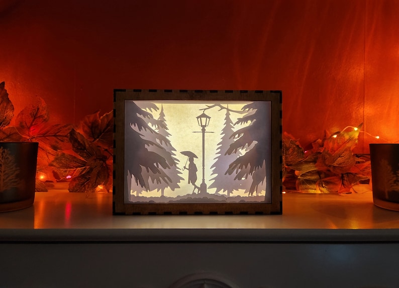 Handcrafted Narnia Shadow Box Light Mr. Tumnus - Etsy