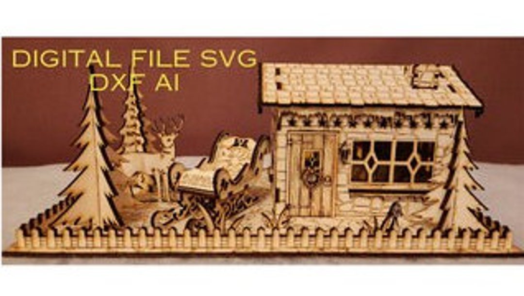 Digital File Laser Cut Santas Grotto SVG DXF AI - Etsy