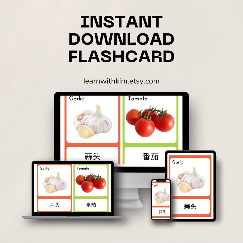 Khmer Fruits & Vegetables Flashcards • First Words • Montessori ...