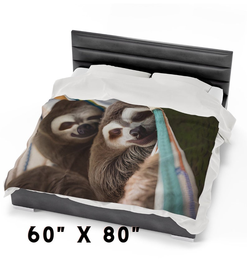 Sleepy Sloths Plush Blanket Sloths on Blanket Sloth Cozy Blanket Throw ...