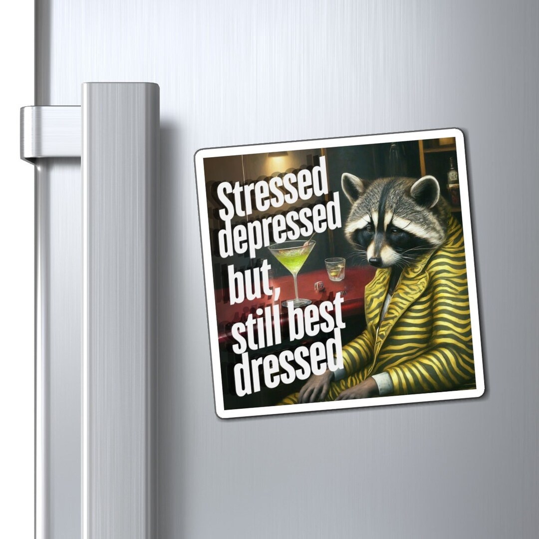 Funny Raccoon Magnet: Martini Nightlife Vinyl Decal - Etsy