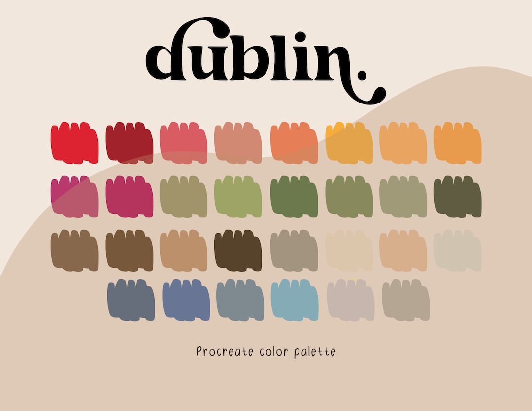 Dublin Procreate Color Palette // Irish / 30 Colors / Procreate Digital ...