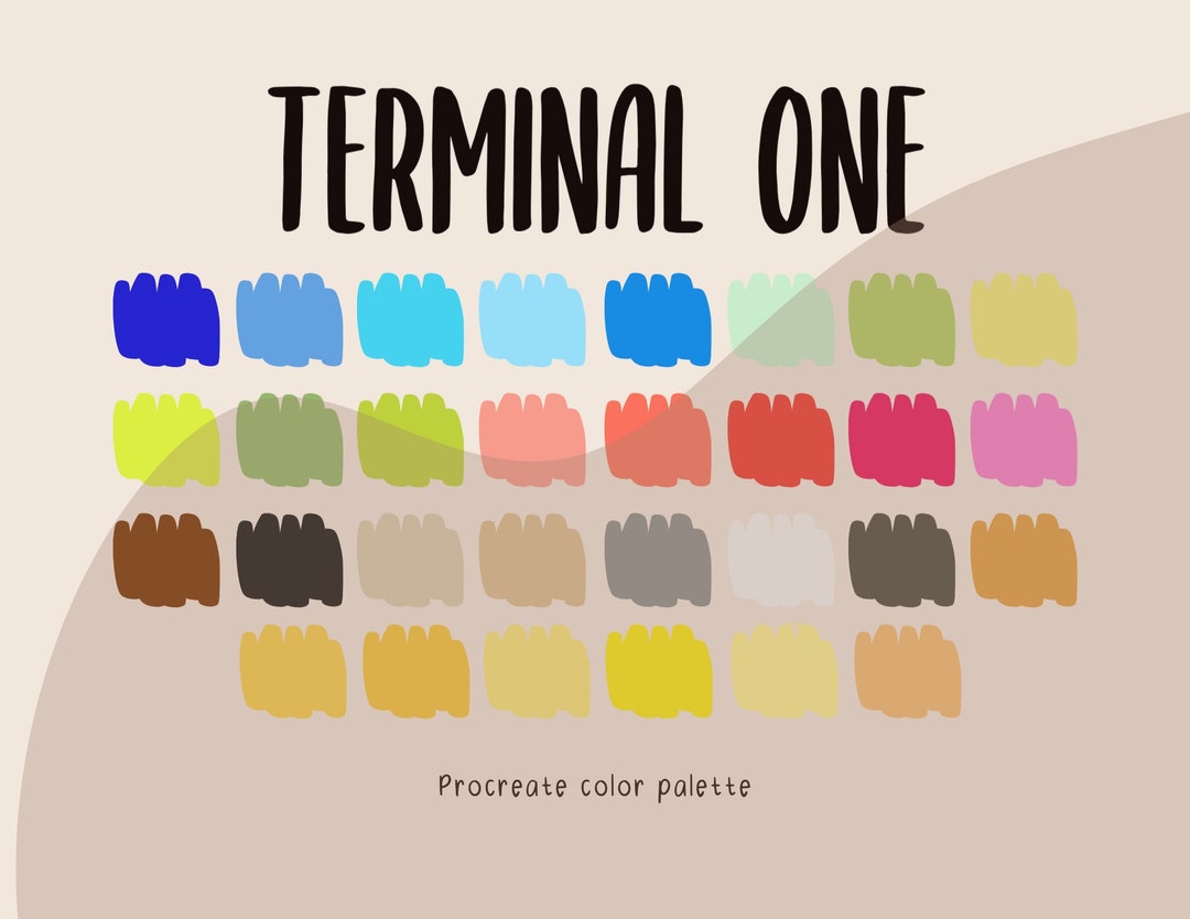 Terminal One Procreate Palette: O'hare Inspired, 30 Colors (.swatches ...