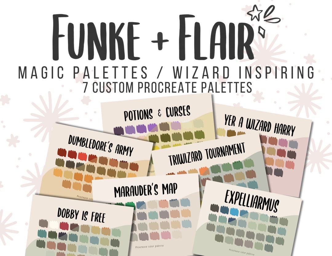 Magic Palettes // 7 Procreate Palettes / Wizard Inspiring / 30 Colors ...