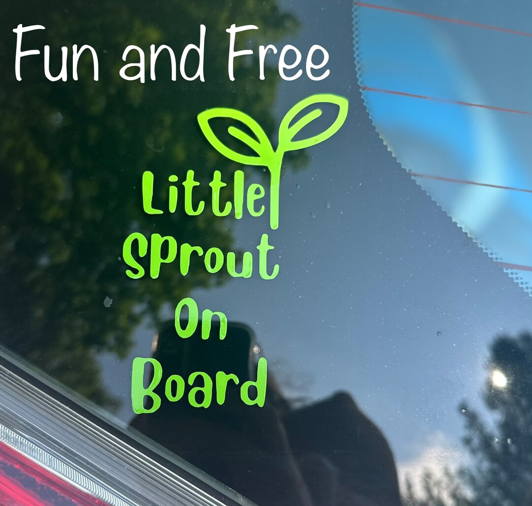 Little Sprout on Board Car Window Decal | Children's Window Sticker ...