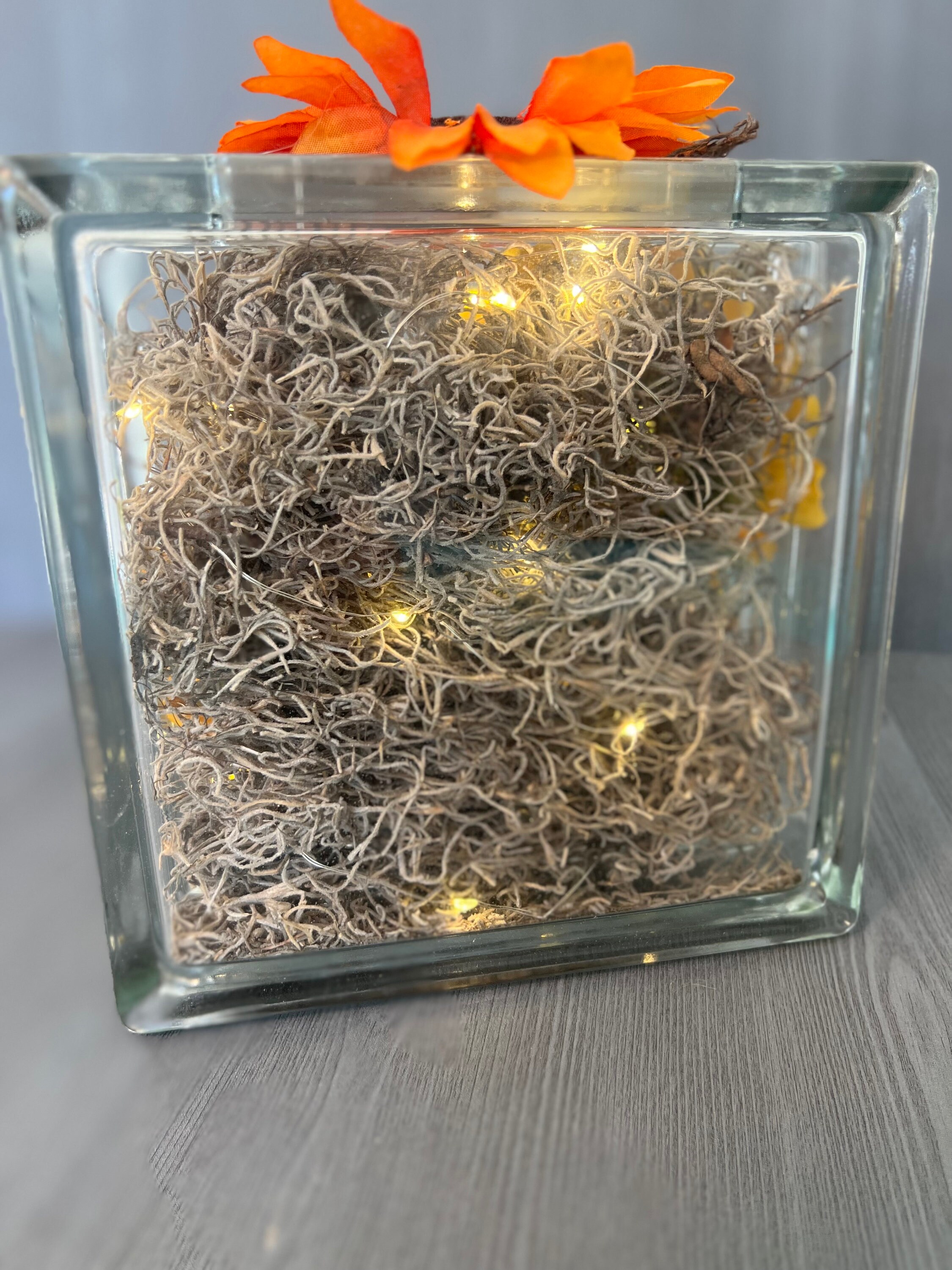 Welcome to Our Chaos Floral Glass Block | Glass Block Light | Glass ...