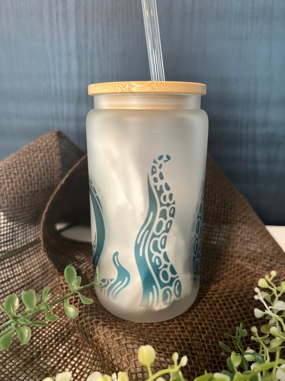 Octopus Tentacle Glass Cup 18oz | Iced Coffee Cup | Iced Coffee Glass ...