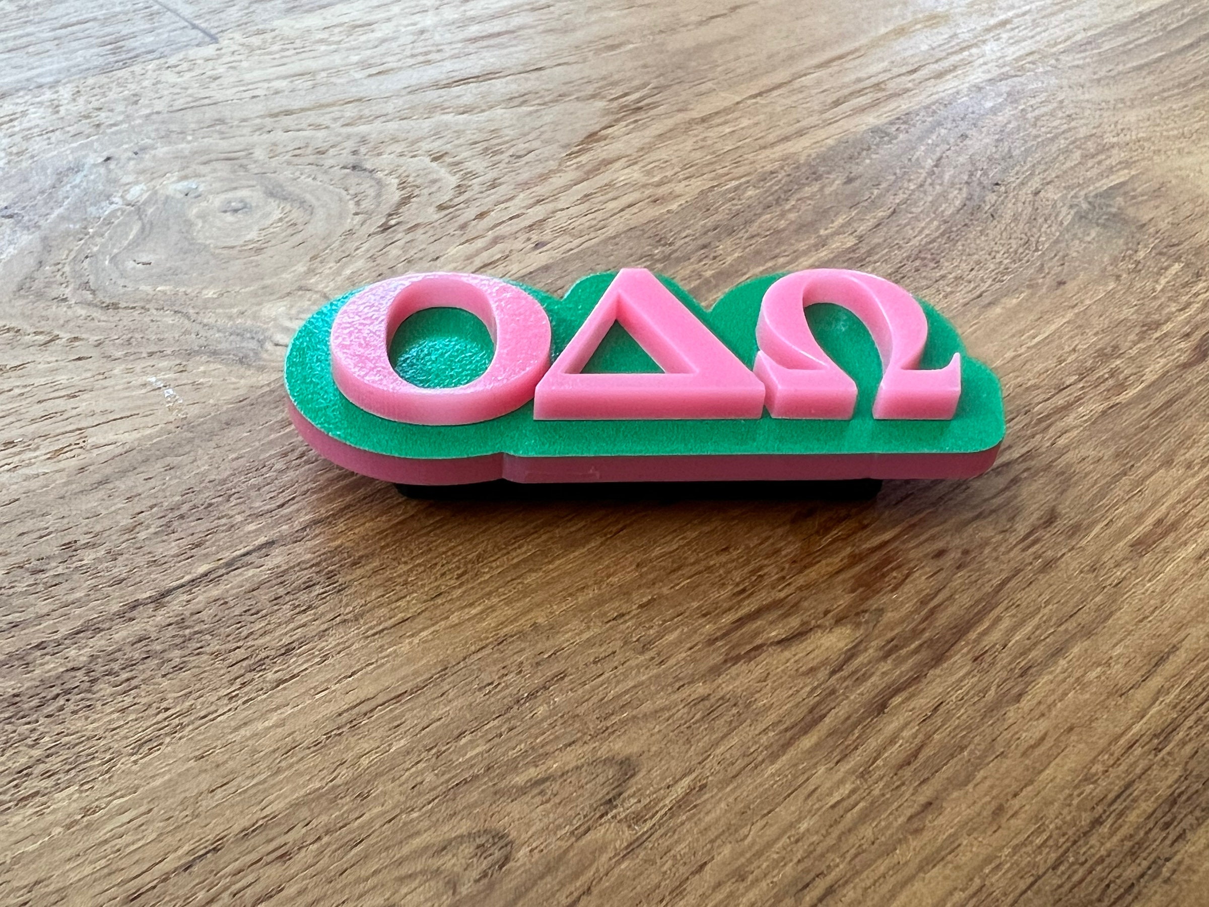 Custom Lapel Pin, Chapter Name Lapel Pin, Pink and Green Pin, Soror ...