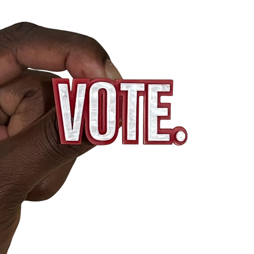 Vote Lapel Pin: Crimson and Cream Pearls - 2024 Election - Etsy