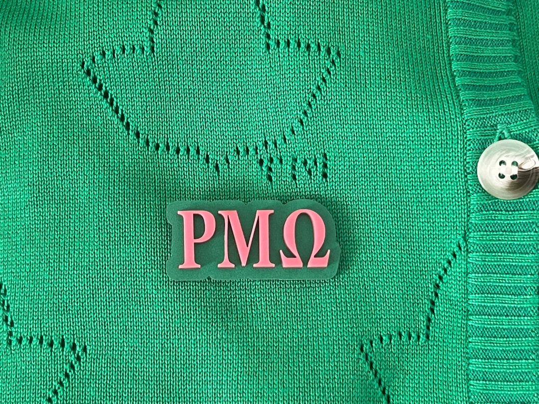 Custom Lapel Pin, Chapter Name Lapel Pin, Pink and Green Pin, Soror ...
