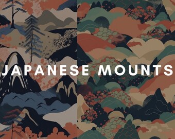 Japanese Waves Seamless Pattern Pack Set of 3 Digital Patterns for ...