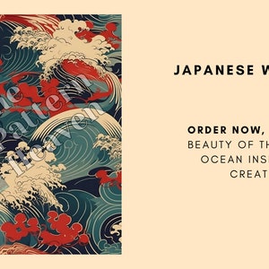 Japanese Waves Seamless Pattern Pack Set of 3 Digital Patterns for ...