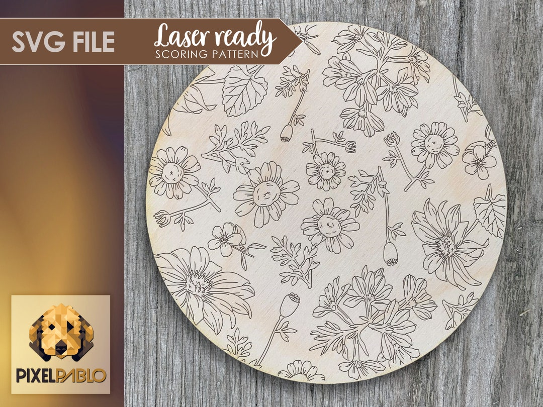 Wildflowers Scoring Pattern SVG File | Scoring Rounds, Vector Design ...