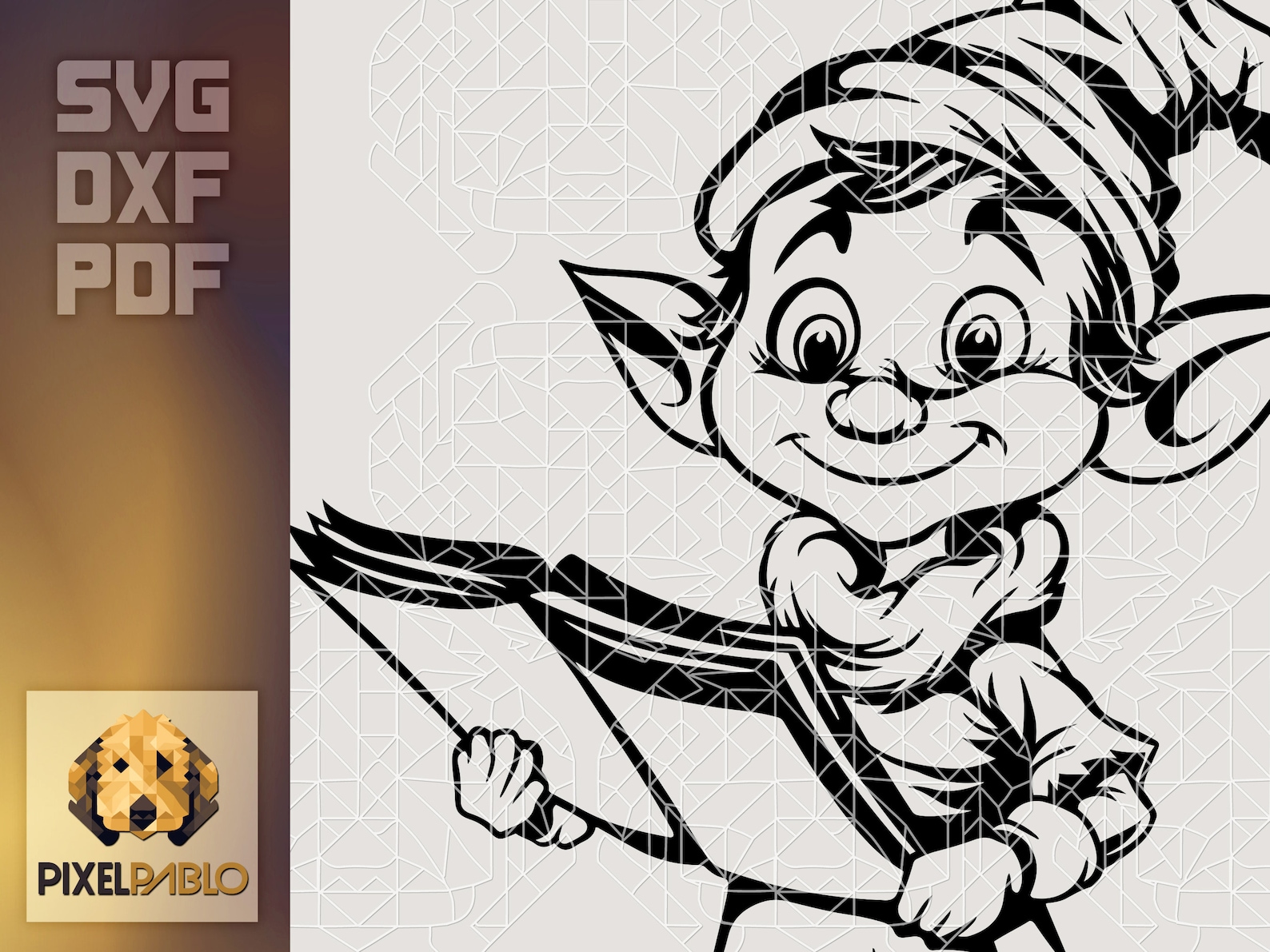 Cute Christmas Elf SVG File Holiday Spirit Template Vector Design for ...