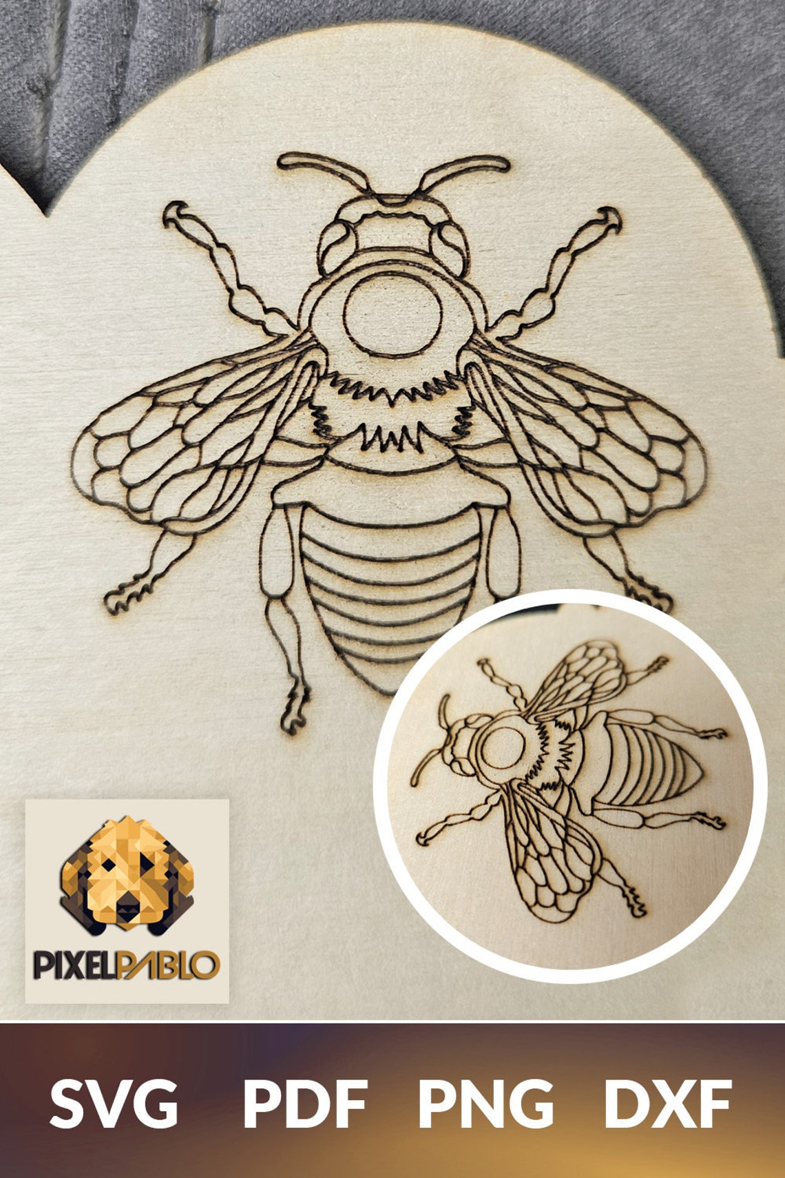 Bee Scoring Pattern SVG File | Detailed Template, Vector Design for ...