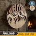 Mountain Scene Welcome Sign SVG Layered File | Vector Design Laser ...