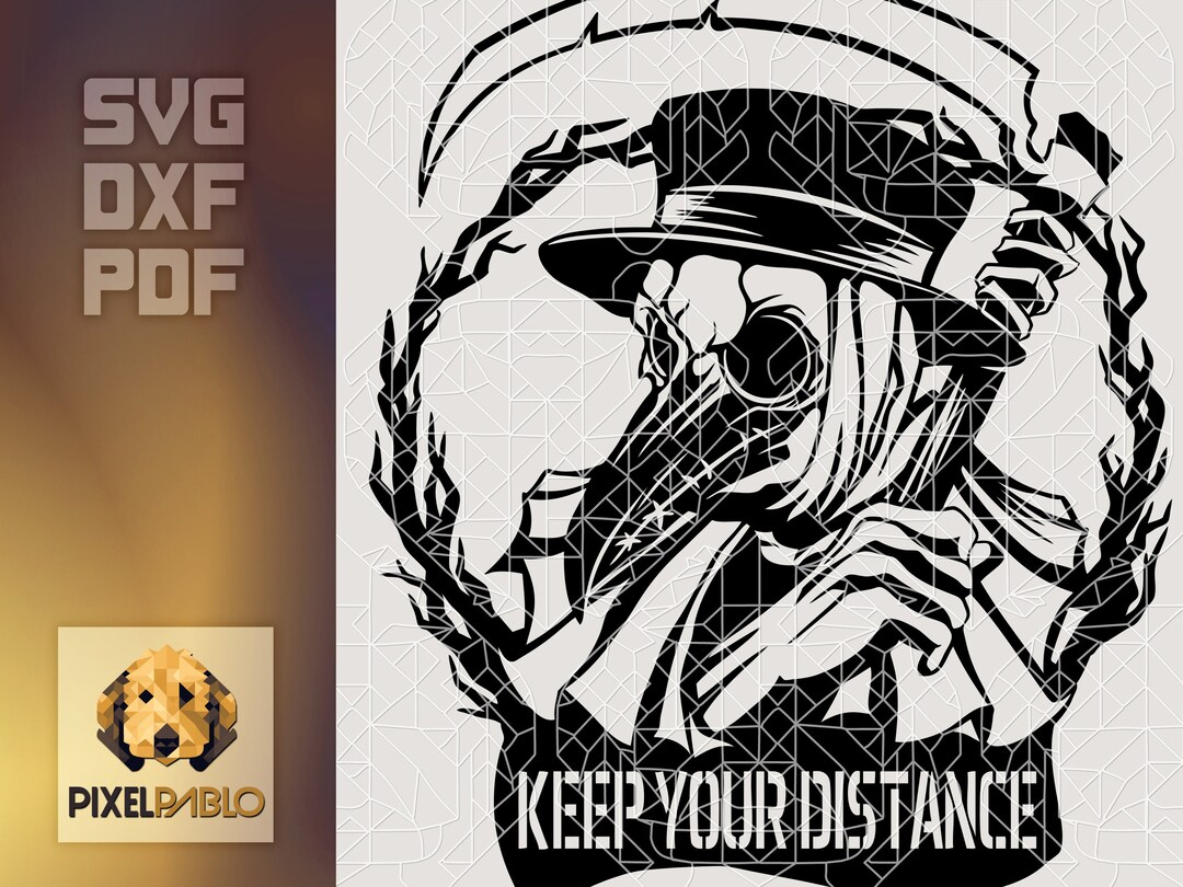 Plague Doctor | Keep Your Distance Sign | Gothic Steampunk Design ...