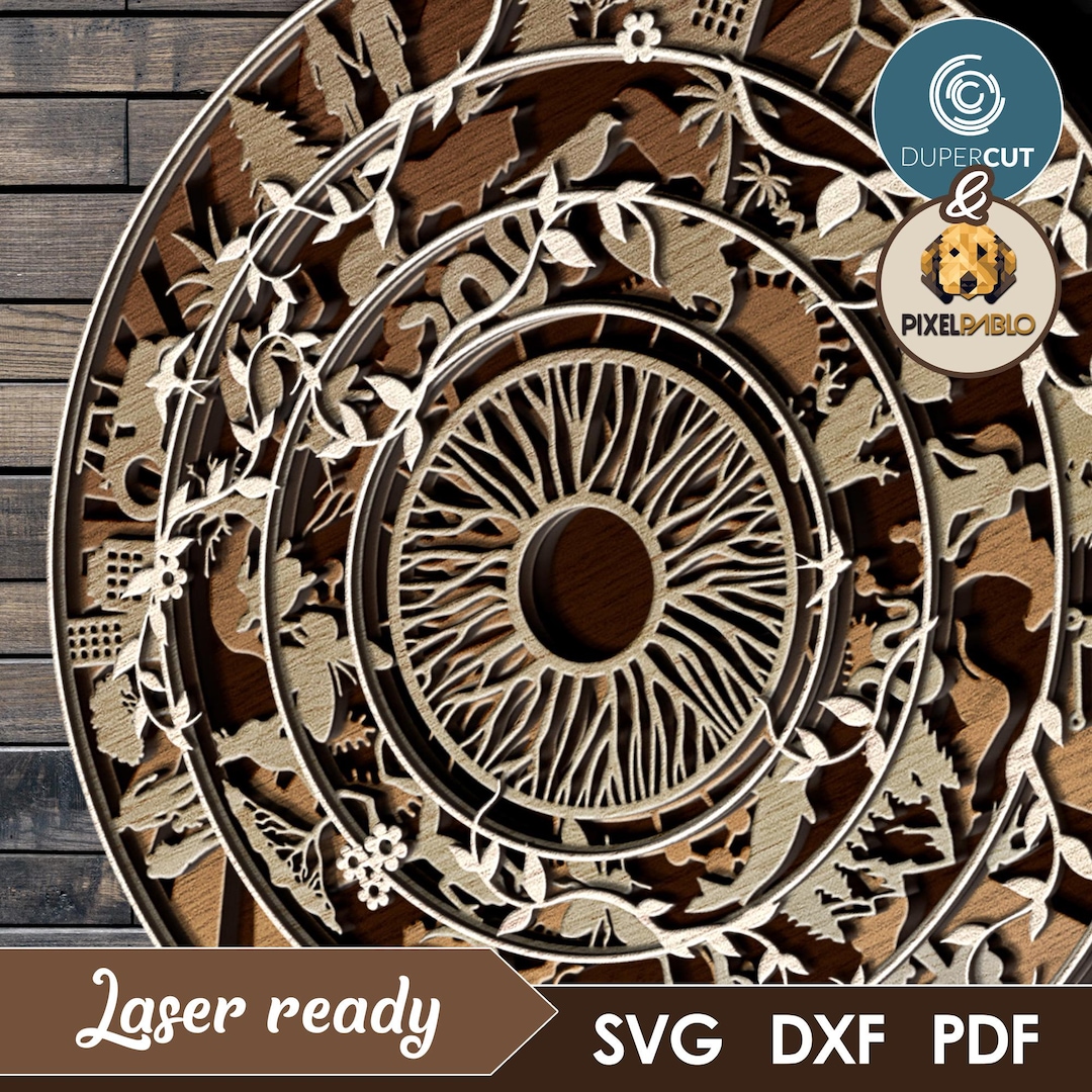 Circle of Life SVG File | Vector Design for Laser Cutting Machines ...