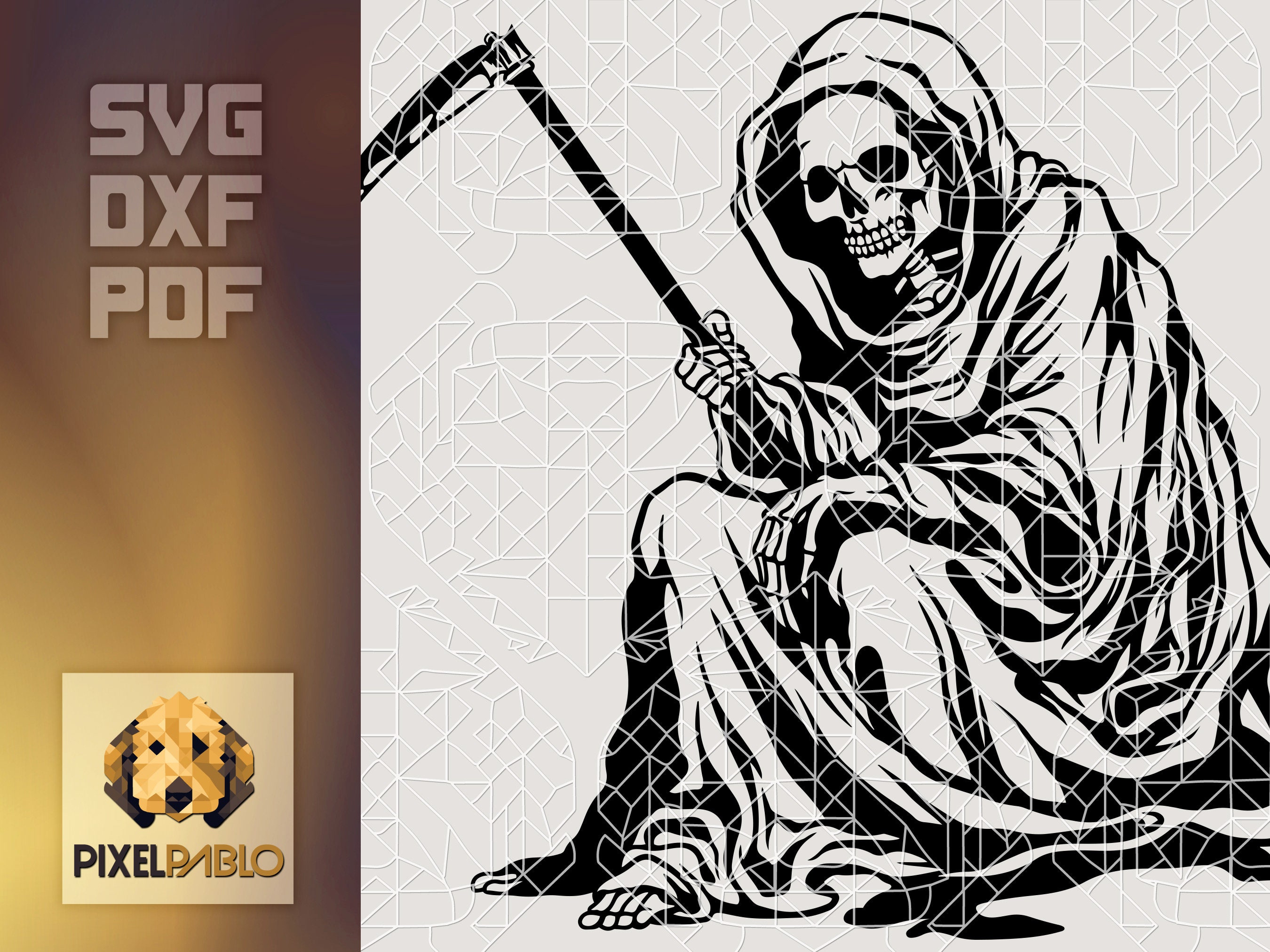 Grim Reaper With Scythe Skeleton Hood Gothic Steampunk - Etsy Canada