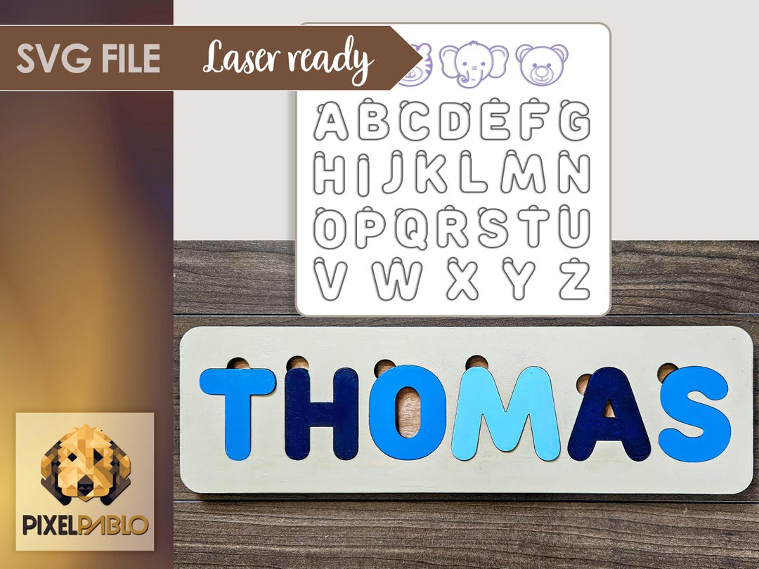 Name Puzzle Full Alphabet SVG File | Digital Download | Vector Design ...