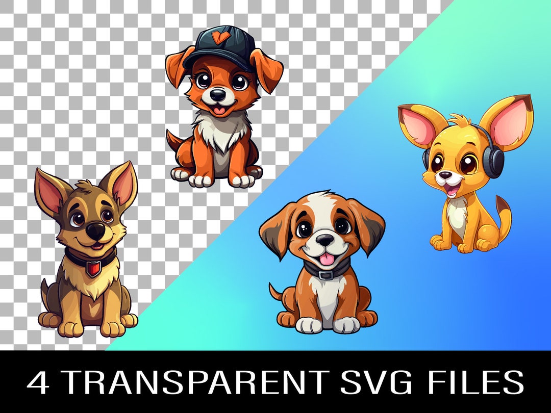 Stickers, SVG File, Cartoon, Dogs, Vector Graphics, Cute Animals SVG ...