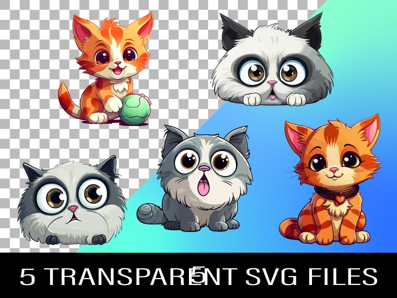 Stickers, SVG File, Cartoon, Cats, Vector Graphics, Cute Animals SVG ...