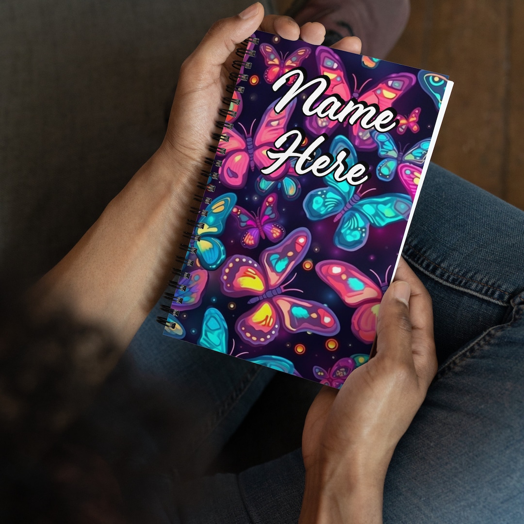 Personalized Butterfly Notebook, Custom Name Butterflies Journal ...