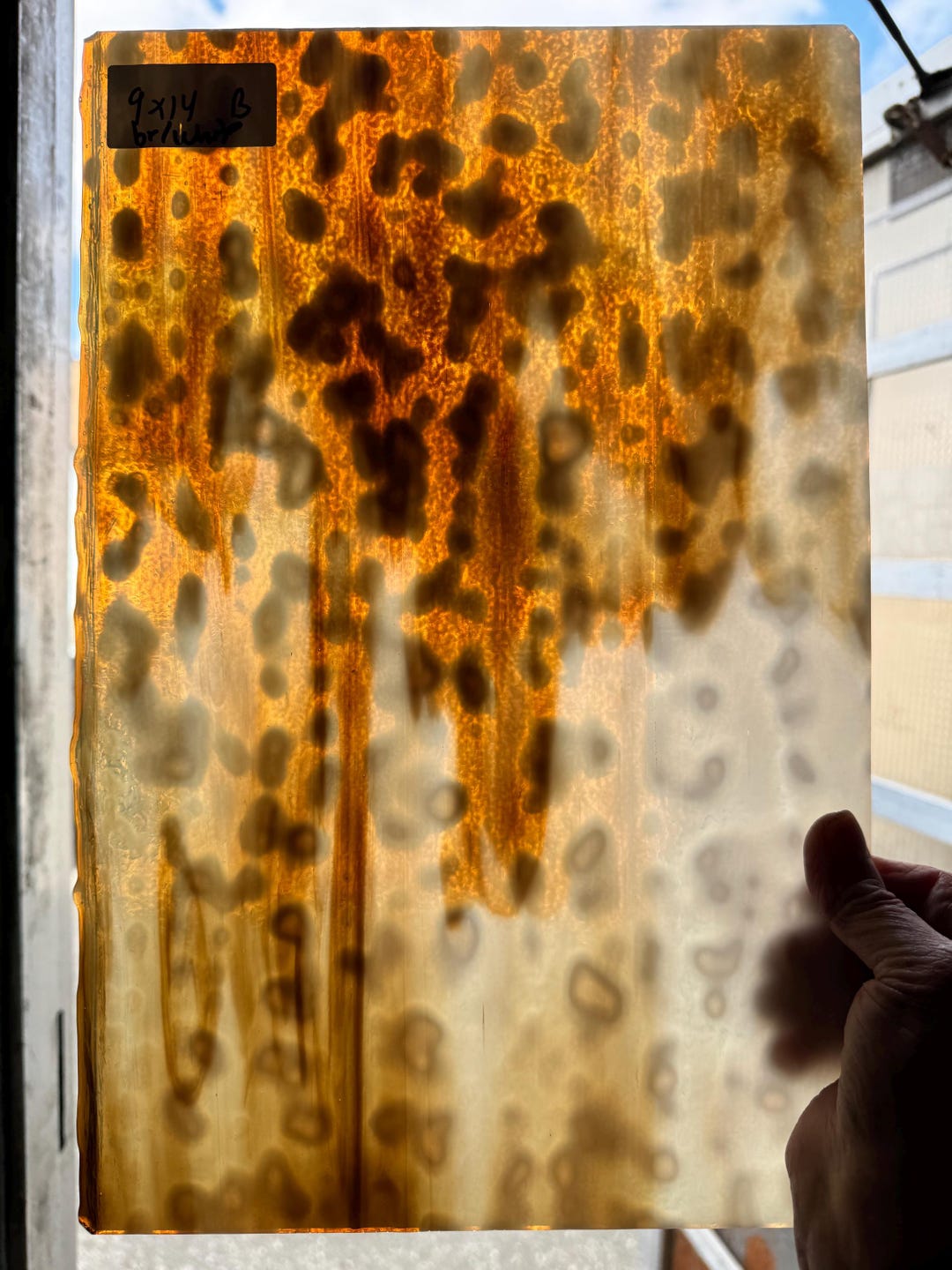 Chicago Art Glass Sheet, Mottled Brown White, 9”x14” B - Etsy
