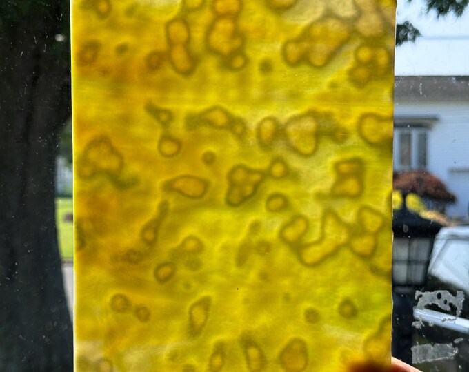 Vintage Uroboros Stained Glass Sheet, Lemon Yellow, 7”x12” - Etsy
