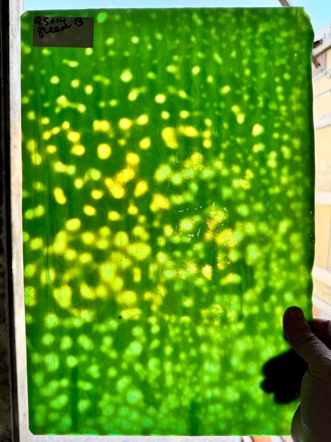 Vintage Bullseye Stained Sheet, Green Mottled, 9.5”x14” B - Etsy