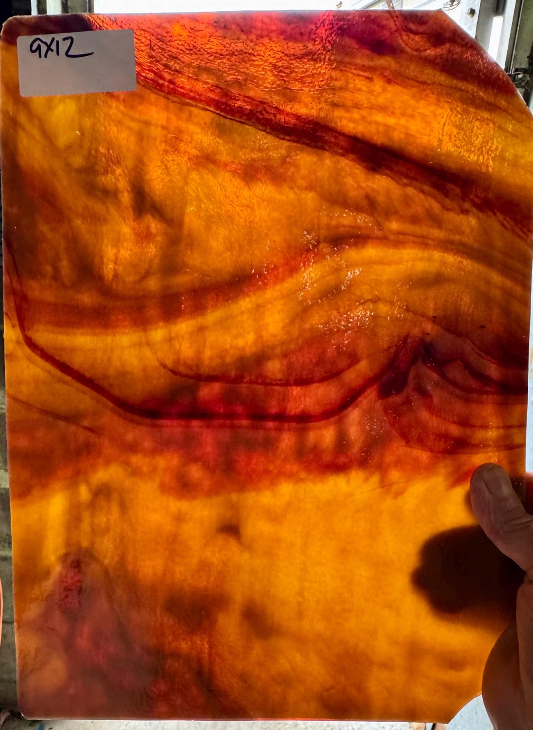 1970’s Chicago Art Glass Sheet, Red Brown Amber - Etsy