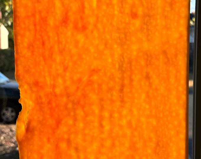 Vintage Bullseye Stained Glass Sheet, Mango Orange , 9.5x14 A - Etsy