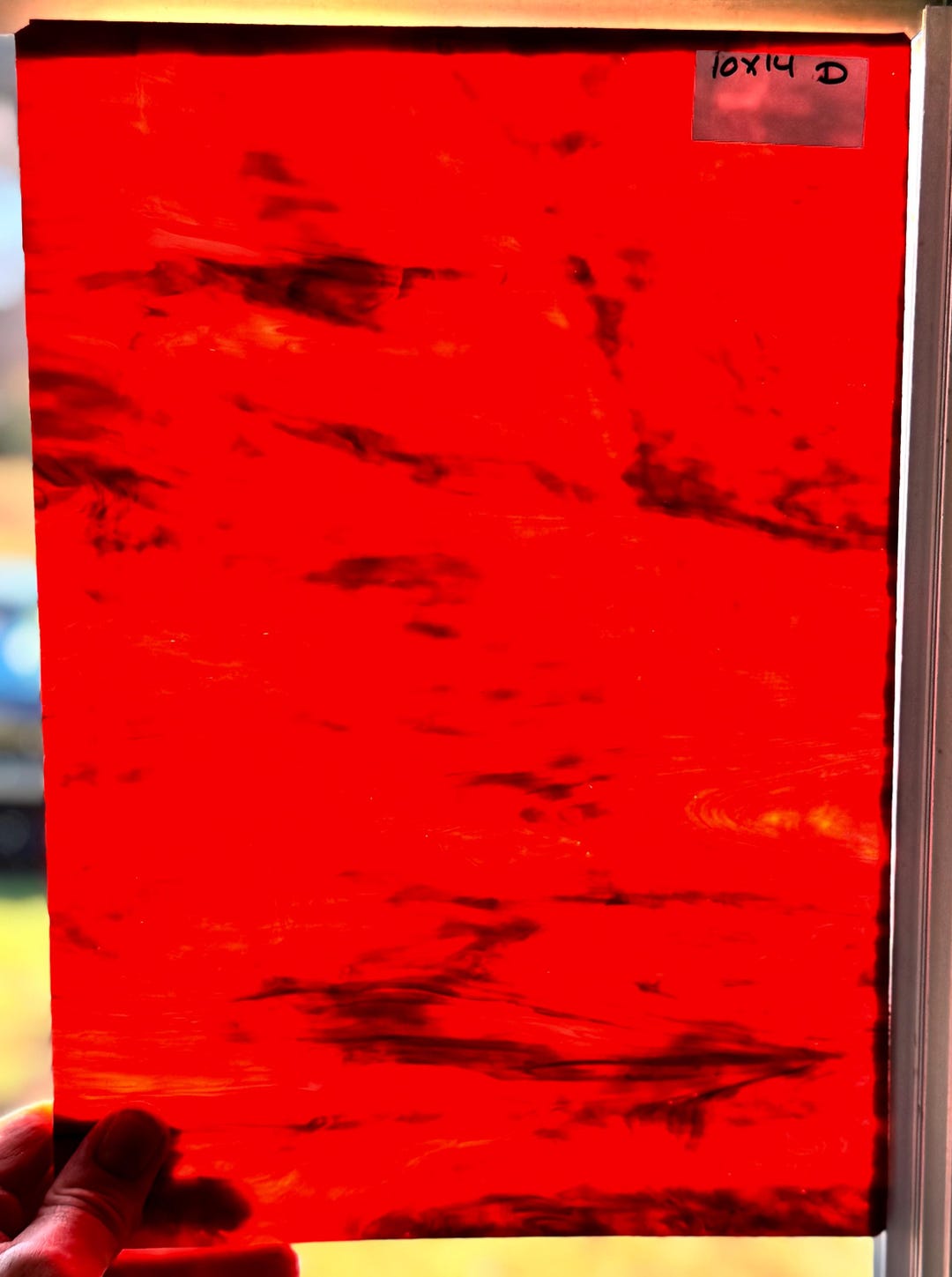 Vintage Desag Stained Glass Sheet, Deep Rust, 10”x14” D - Etsy