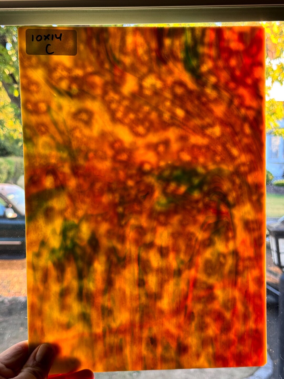 Vintage Youghiogheny Stained Glass Sheet, Turquoise/gold/pink, 10x14 C ...