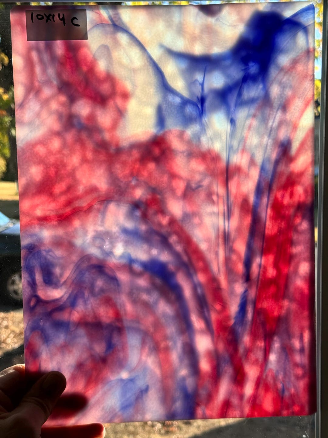 Vintage Youghiogheny Stained Glass Sheet, Blue/pink/white, 10x14 C - Etsy