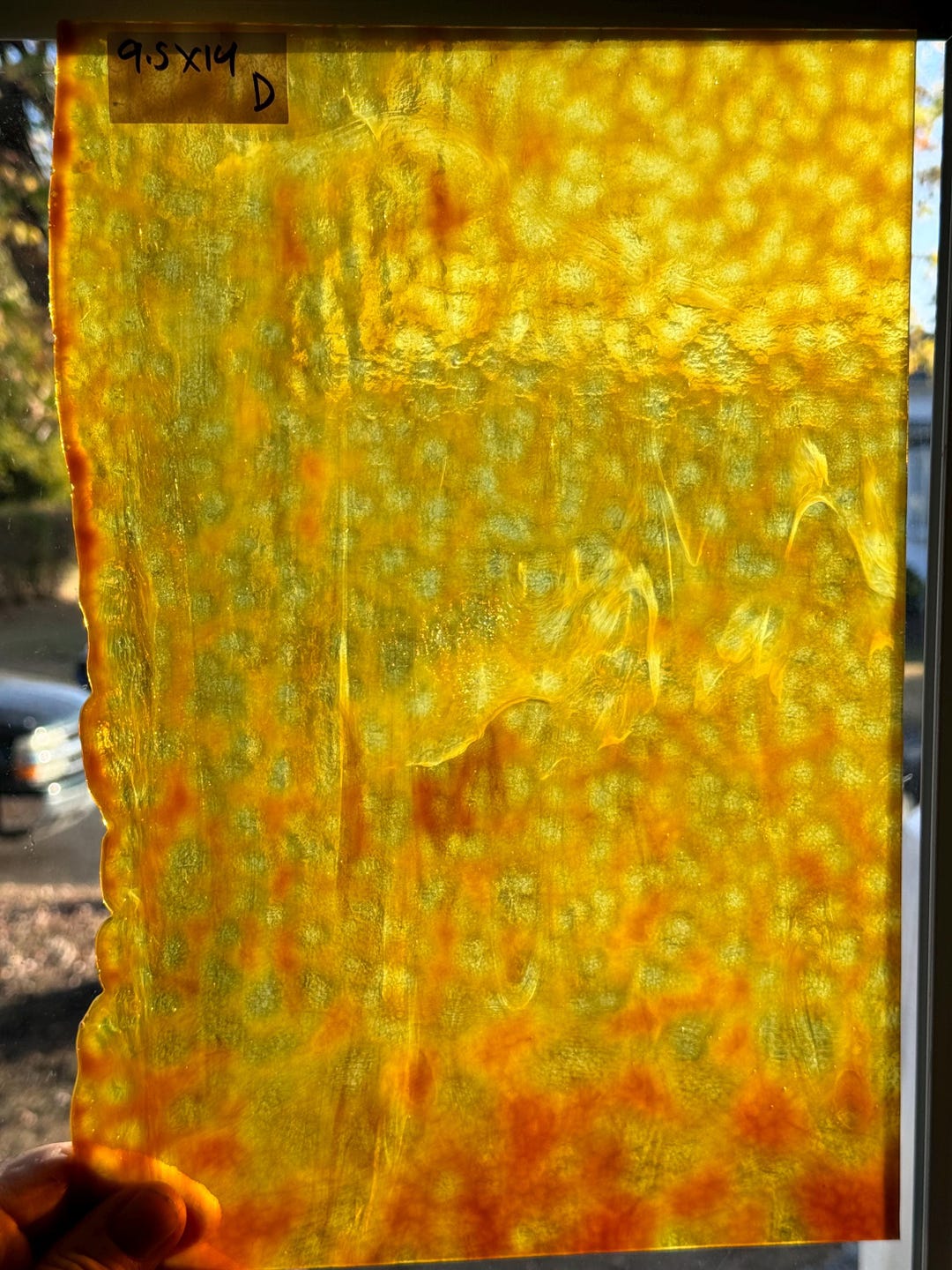 Vintage Bullseye Stained Glass Sheet, Gold Mottled, 9.5x14 D - Etsy