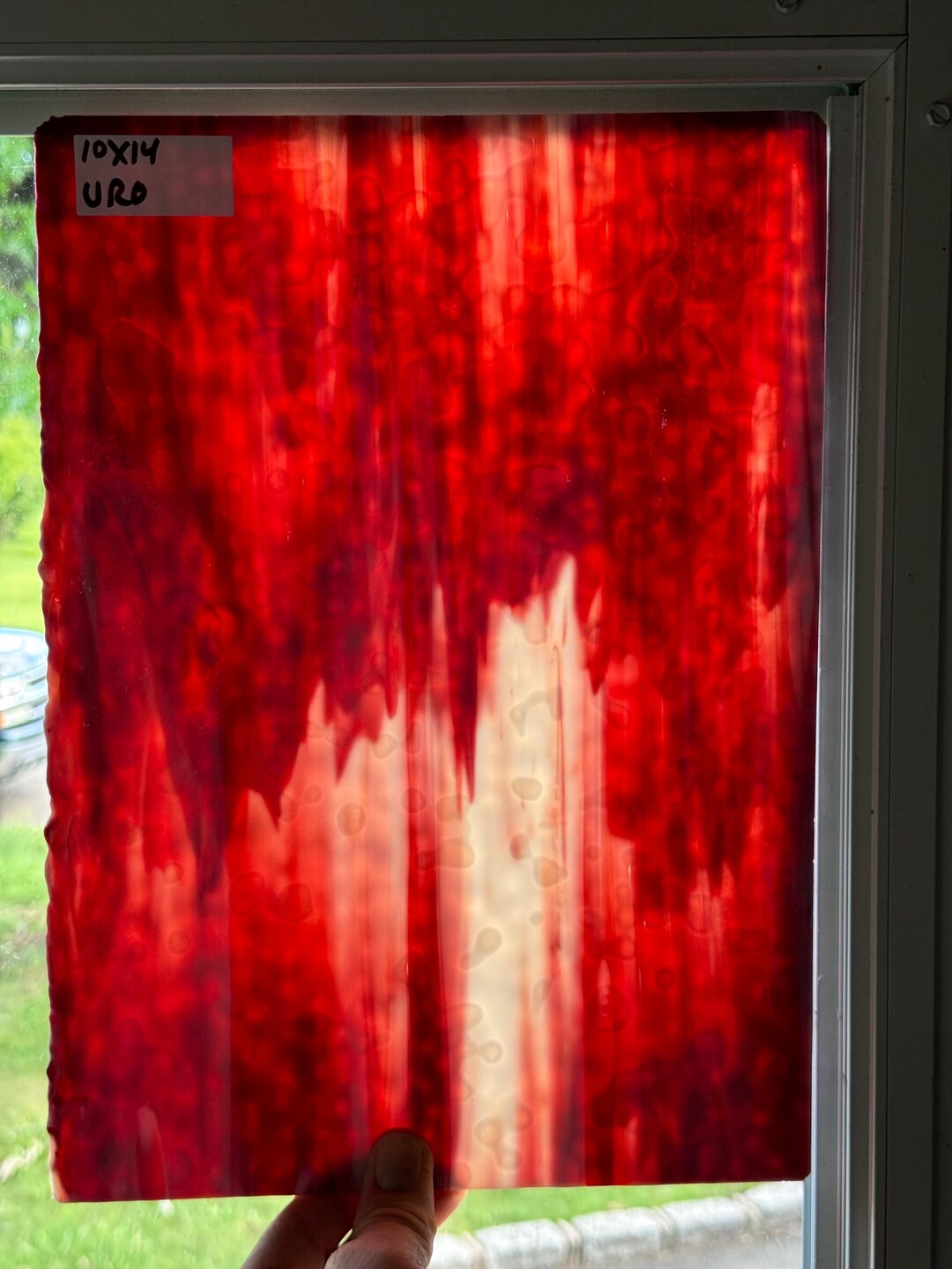 Vintage Uroboros Stained Glass Sheet, Red/white, 10”x14” - Etsy