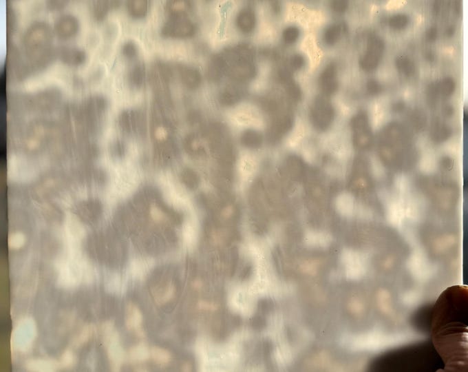 Vintage Youghiogheny Stained Glass Sheet, White/gray Mottled, 9”x11” A ...