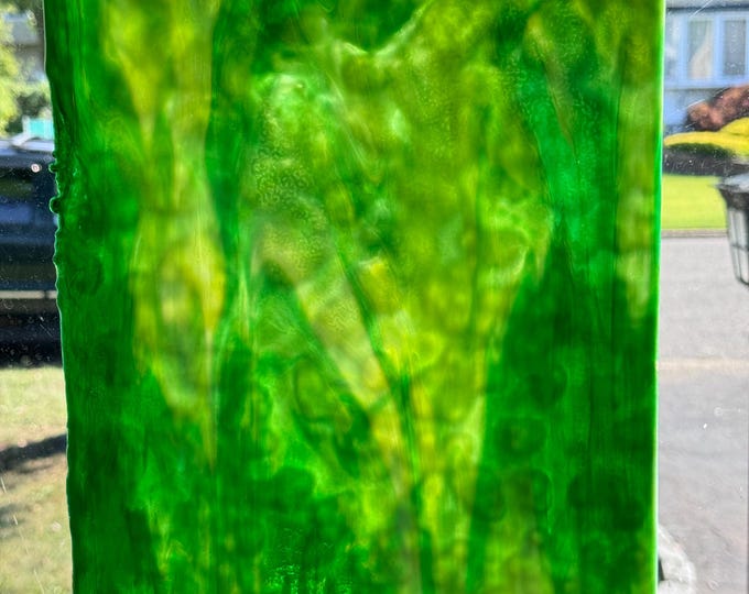 Vintage Uroboros Stained Glass Sheet, Yellow Green, 10”x14” B - Etsy